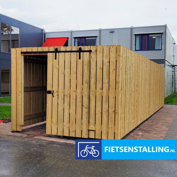 Houten fietsenstalling Zorggroep - Fietsenstalling.nl